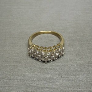 10k Gold Vintage Diamond Pyramid Ring - Etsy