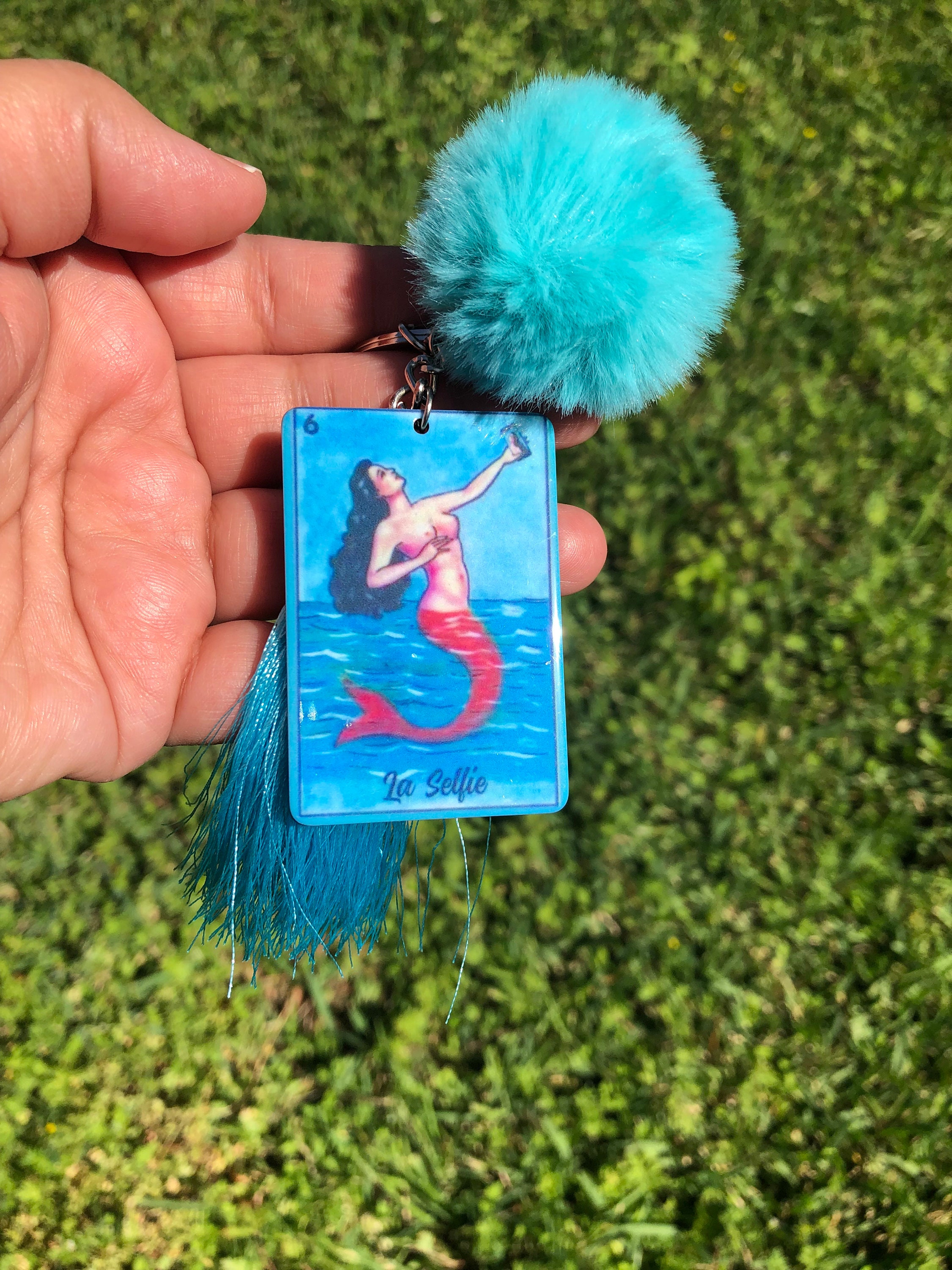 Mexican Loteria Loteria Keychain Tassle Keychain Pom - Etsy