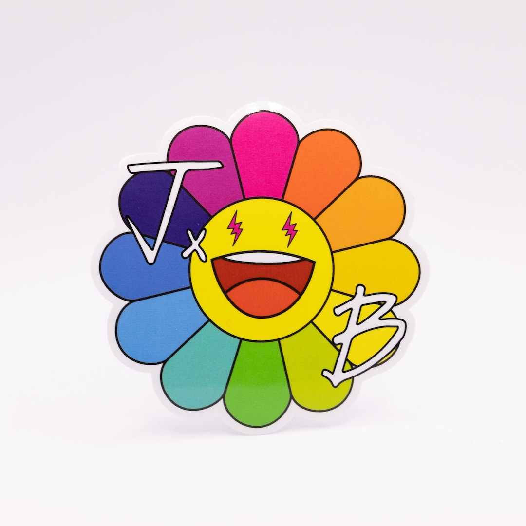 J Balvin Flower Murakami Sticker - Etsy