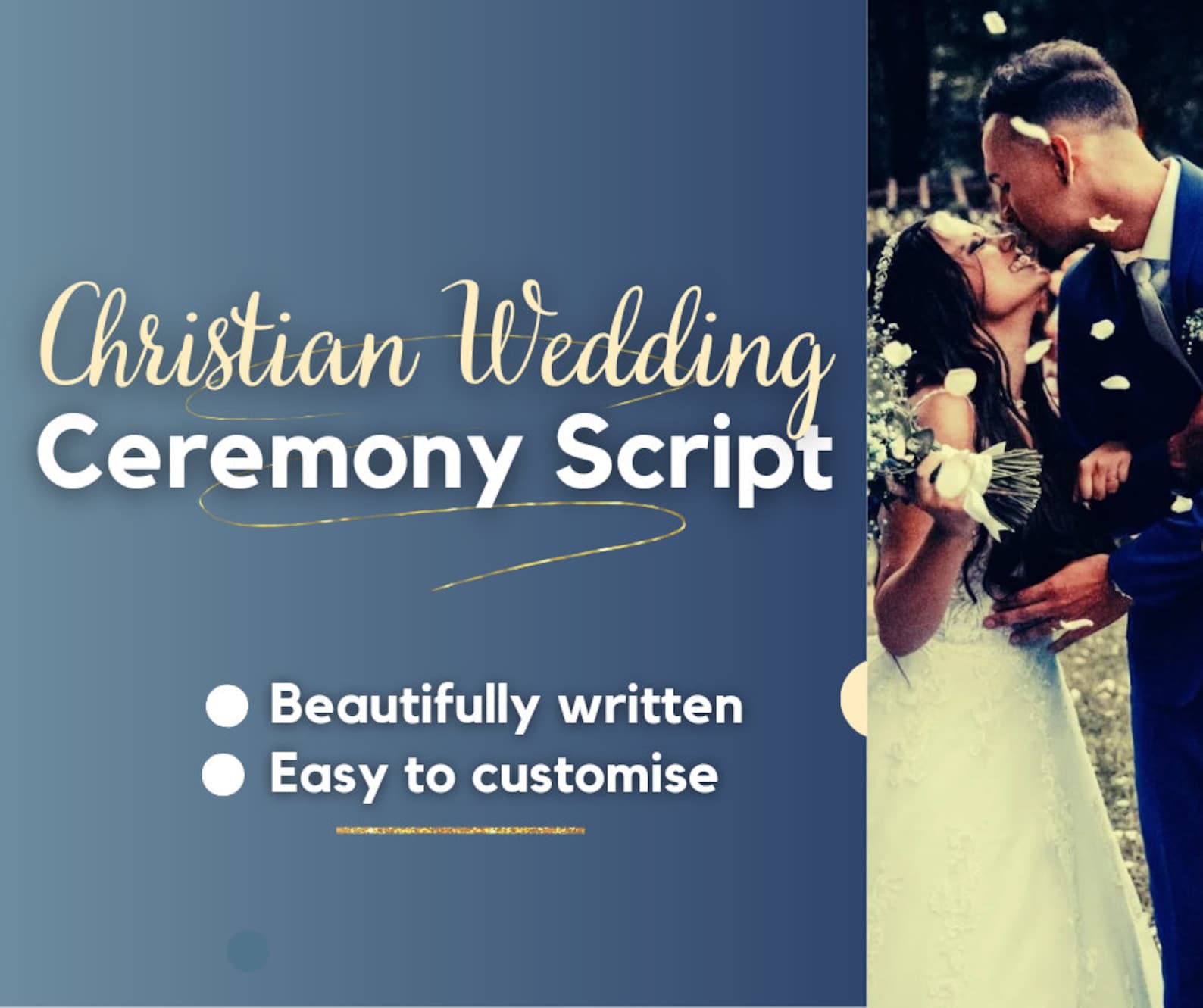 Pre-written Christian Wedding Ceremony Officiant Script- Customisable ...