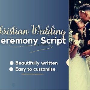Pre-written Christian Wedding Ceremony Officiant Script- Customisable ...