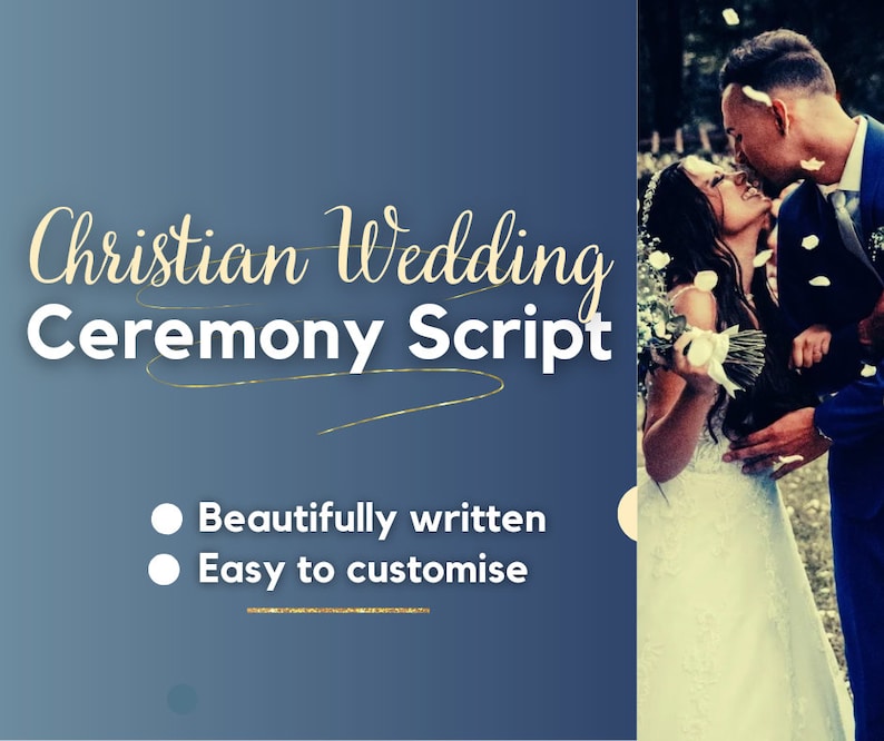 Pre-written Christian Wedding Ceremony Officiant Script- Customisable ...