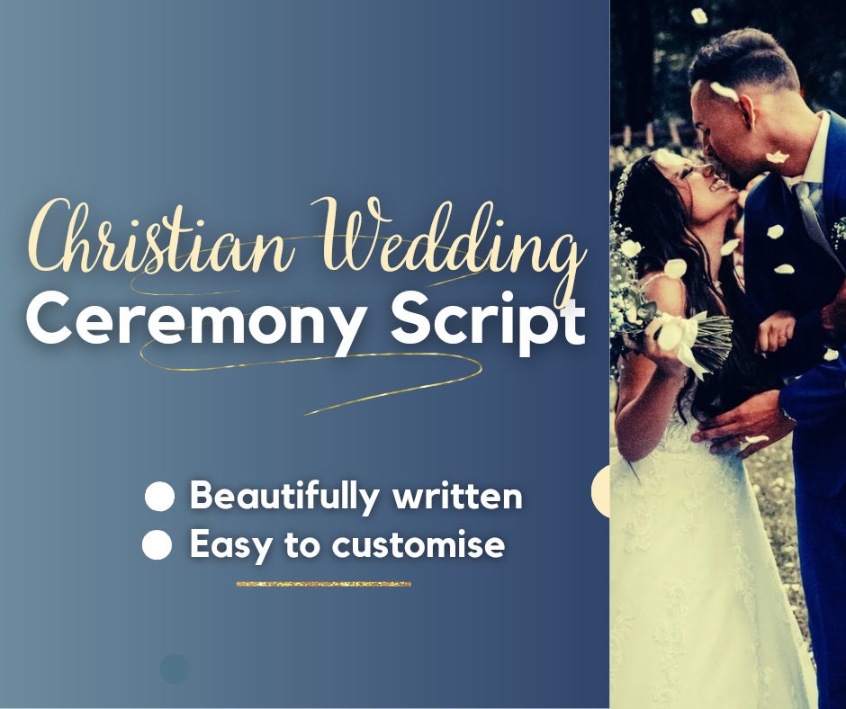 Pre-written Christian Wedding Ceremony Officiant Script- Customisable ...