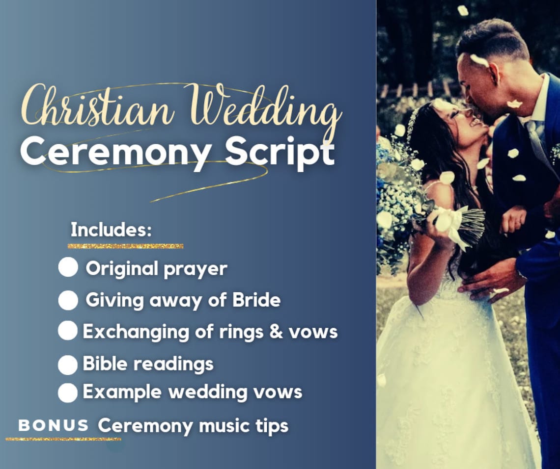 Pre-written Christian Wedding Ceremony Officiant Script- Customisable ...