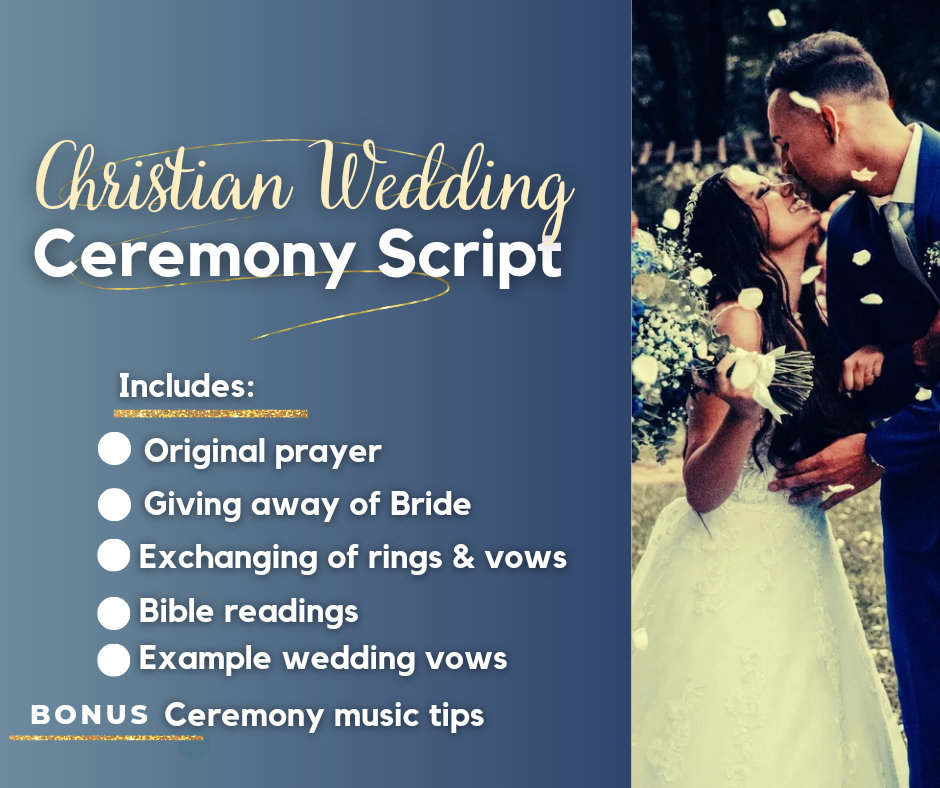 Pre-written Christian Wedding Ceremony Officiant Script- Customisable ...