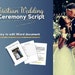Pre-written Christian Wedding Ceremony Officiant Script- Customisable ...