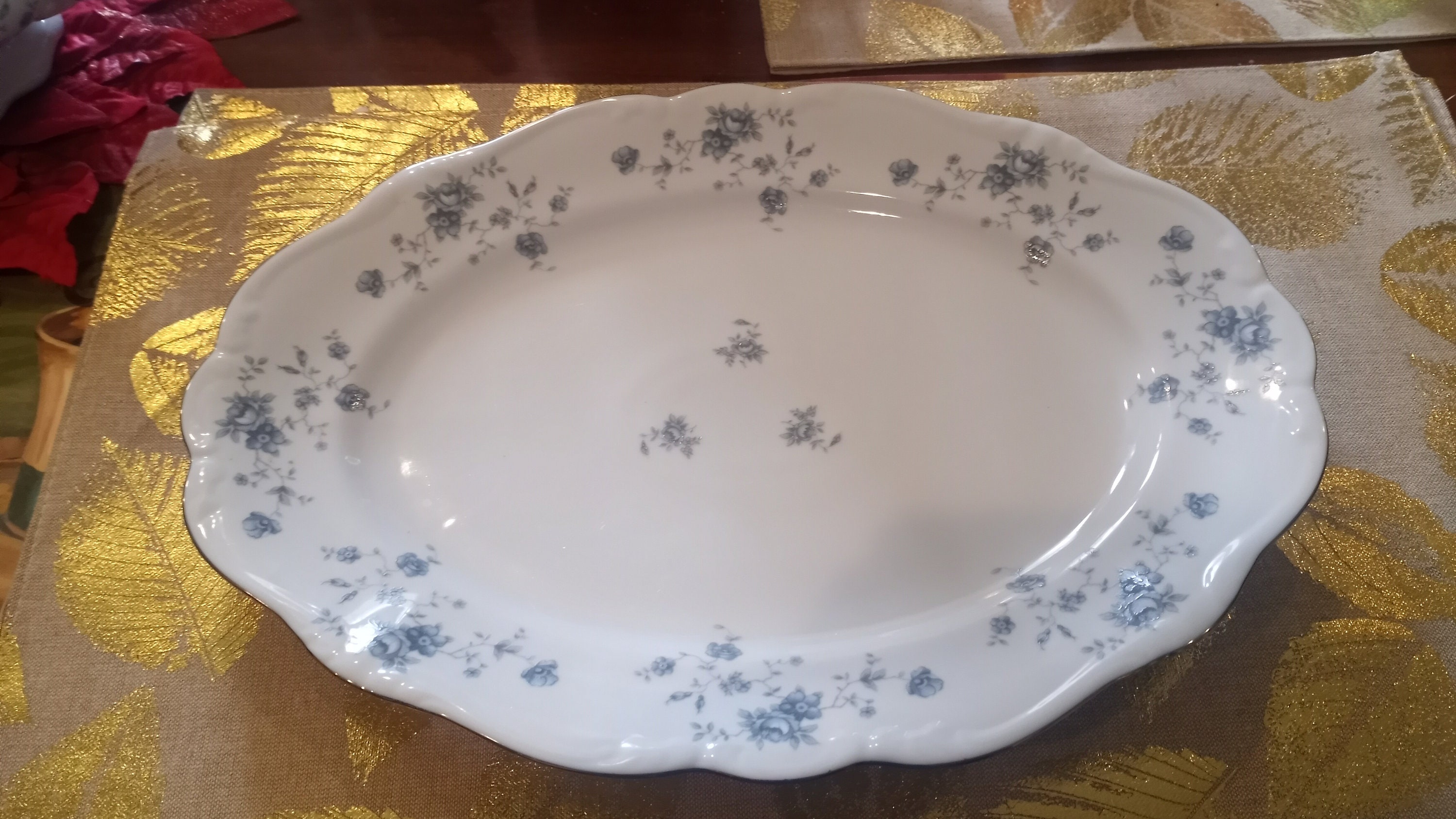 Johann Haviland Bavarian Blue Garland Platinum German Fine China - Etsy