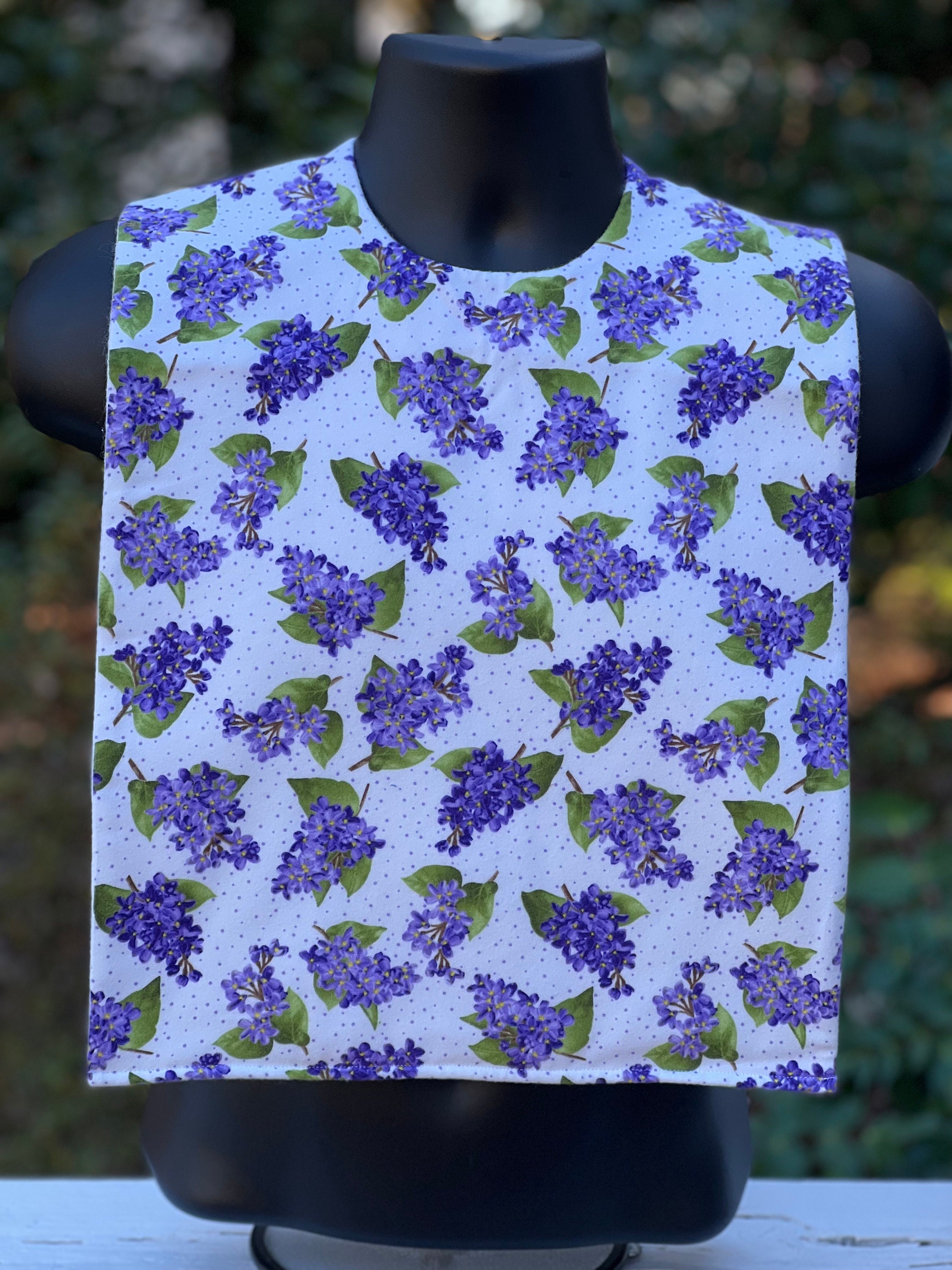 Elizabeth Flannel-white With Shoulder Coverage Luxury Bib - Etsy