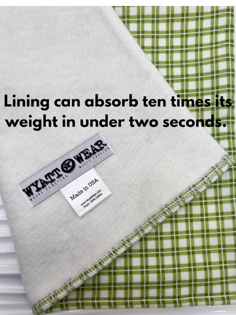 Elizabeth Flannel in Olive With Shoulder Coverage Luxury Bib for Teens ...