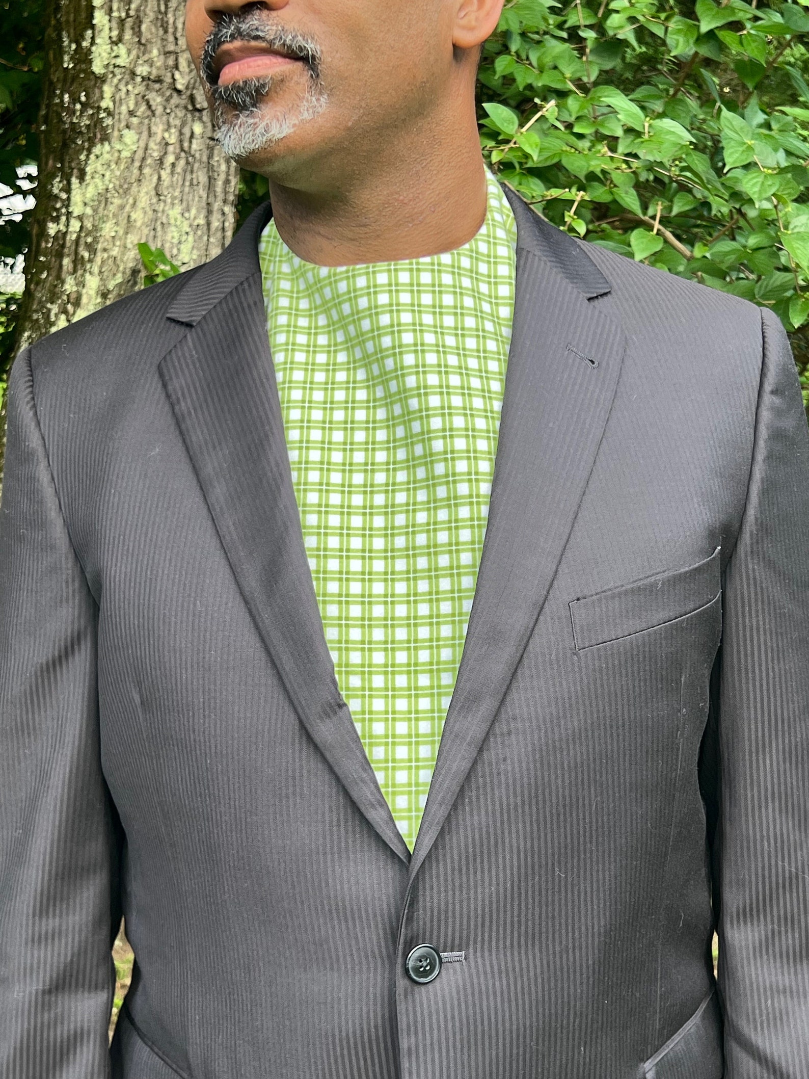 Elizabeth Flannel in Olive With Shoulder Coverage - Luxury Bib for ...