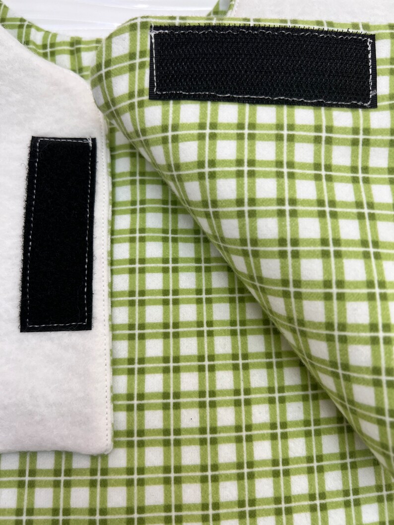 Elizabeth Flannel in Olive With Shoulder Coverage Luxury Bib for Teens ...