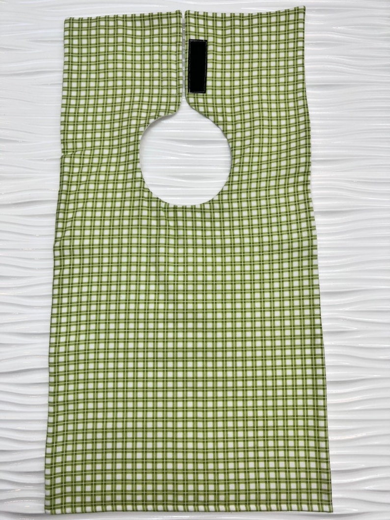 Elizabeth Flannel in Olive With Shoulder Coverage Luxury Bib for Teens ...