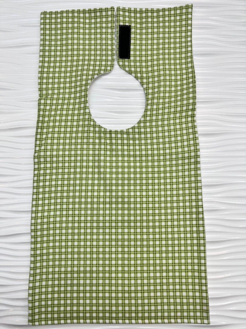 Elizabeth Flannel in Olive With Shoulder Coverage Luxury Bib for Teens ...