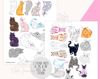 Cat Sticker Sheet - Etsy