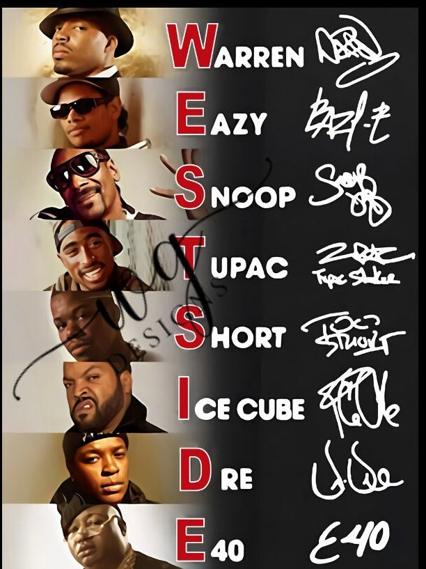 Westside Shirt, West Coast Hiphop Shirt, Rap Legends Shirt, California ...