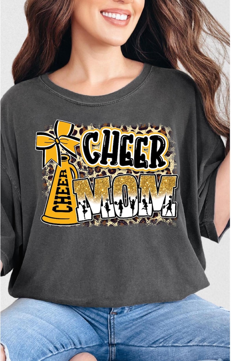 Cheer Mom Shirt, Cheer Mom Support, Cheer Mom Gift, Cheer Megaphone Bow ...