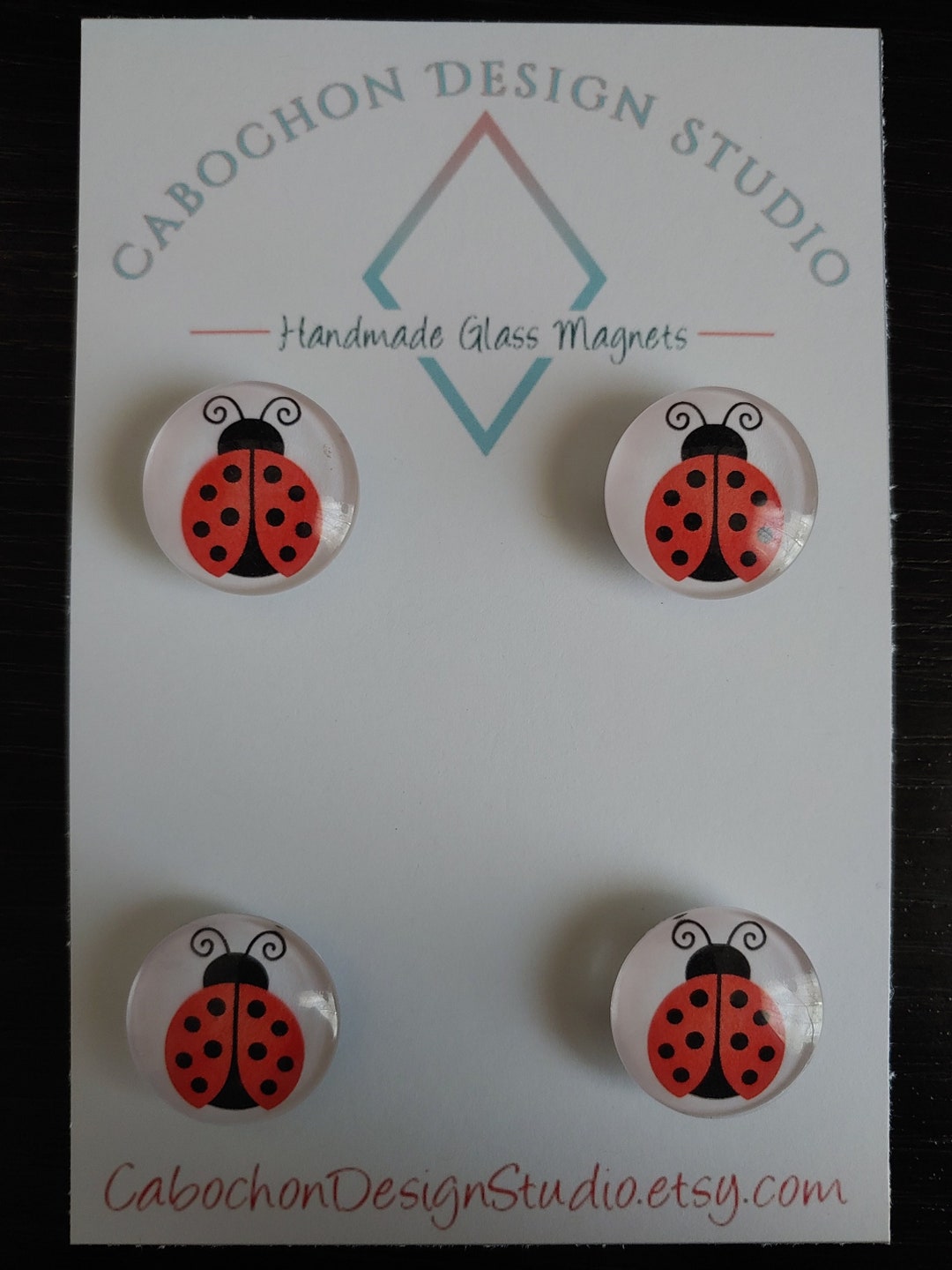 Ladybug Magnets, Keychain, Button Pin, Glass Cabochon, Fridge Magnets ...