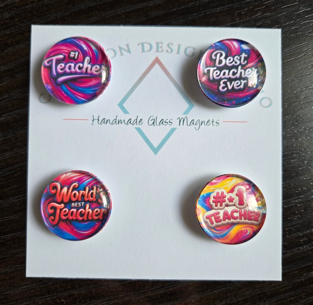 Teacher Appreciation Magnets, Glass, Cabochon, Fridge Magnets, Home ...