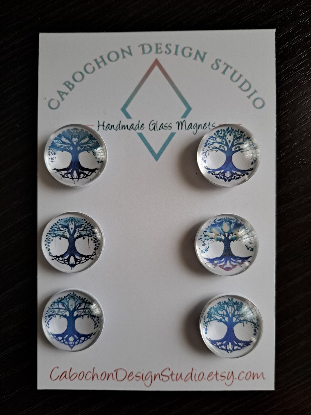 Tree of Life Magnets, Glass, Cabochon, Fridge Magnets, Home Decor, Gift ...