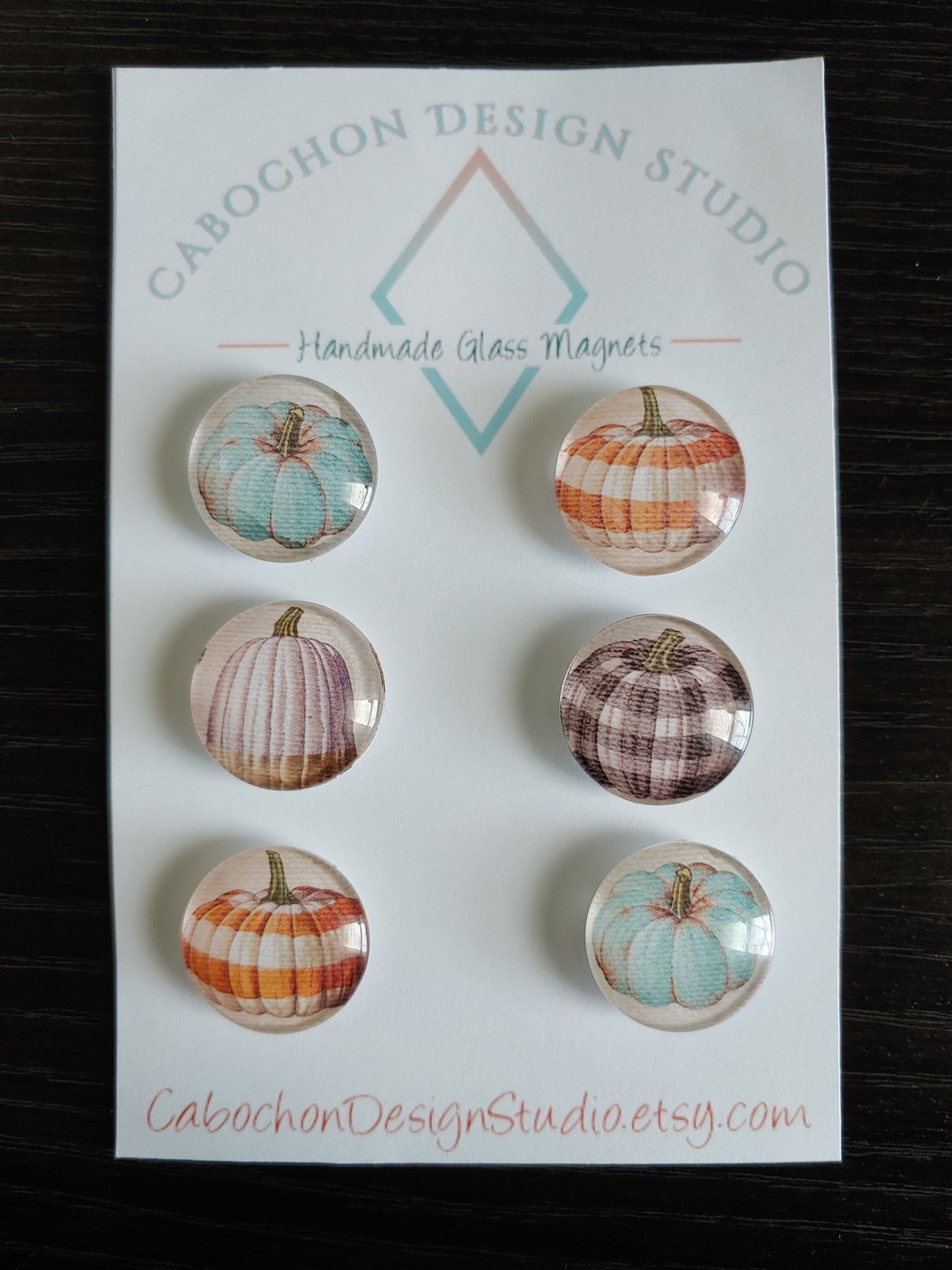 Pumpkin Magnets, Cabochon, Fridge Magnets, Home Decor, Gift Idea - Etsy