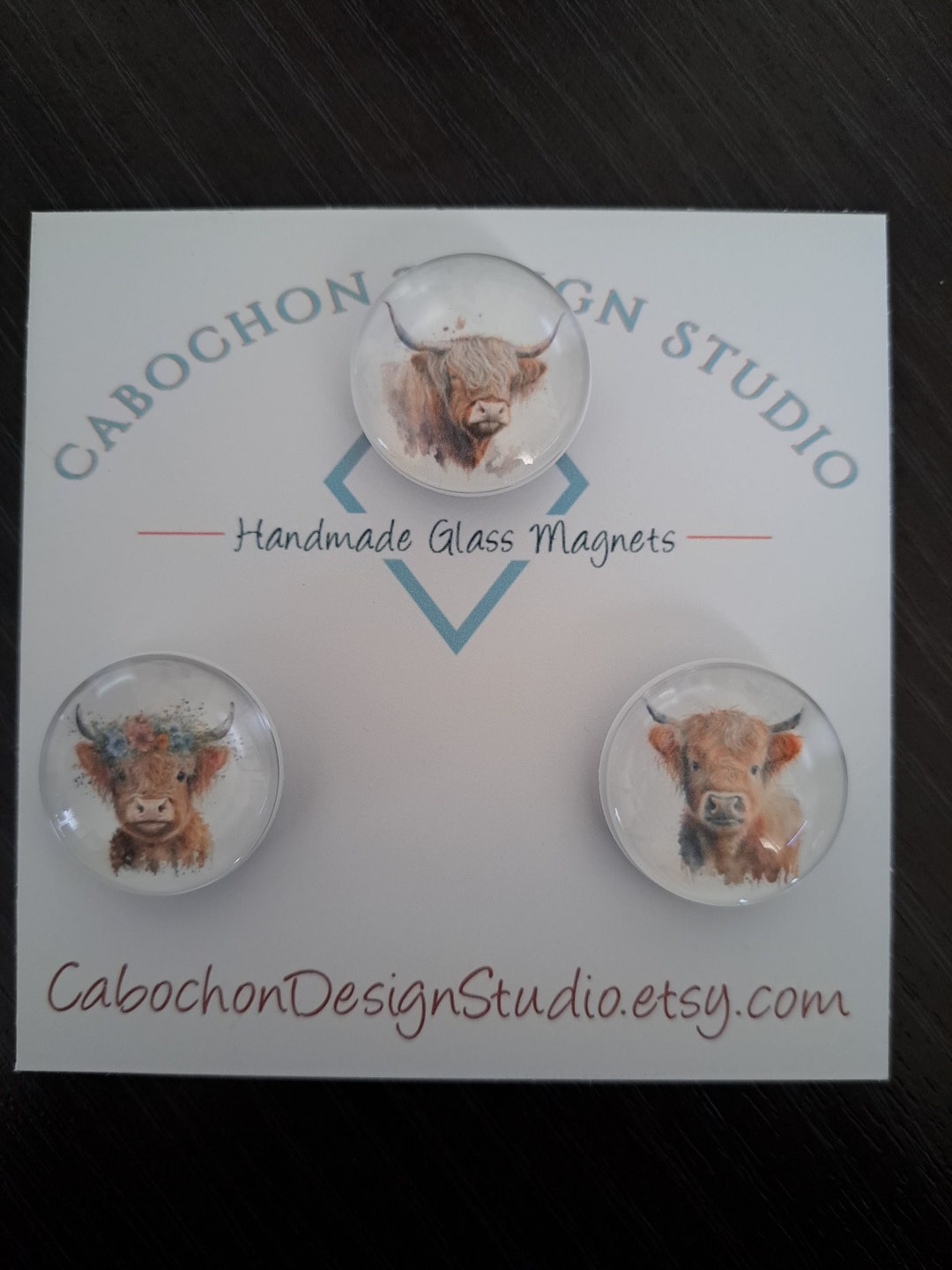 Highland Cow Magnets, Glass, Cabochon, Fridge Magnets, Home Decor, Gift ...