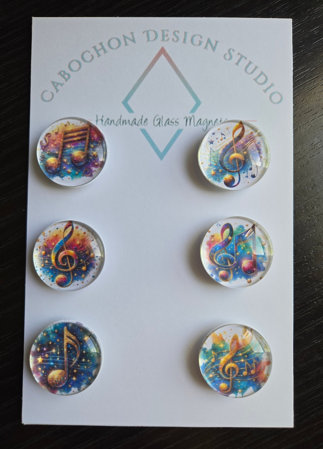 Music Note Magnets, Button Pin, Glass, Cabochon, Fridge Magnets, Home ...
