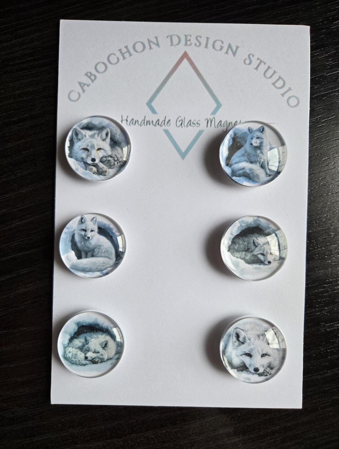 Arctic Fox Magnets, Glass, Cabochon, Fridge Magnets, Home Decor - Etsy
