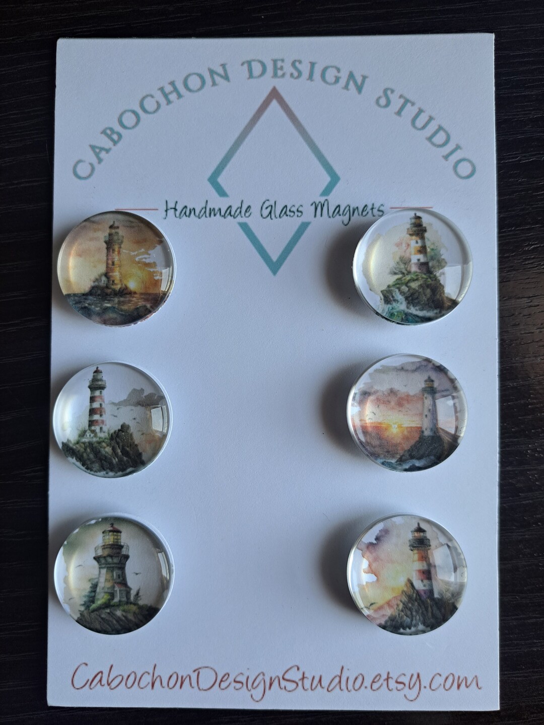 Lighthouse Magnets, Button Pin, Glass, Cabochon, Fridge Magnets, Home ...