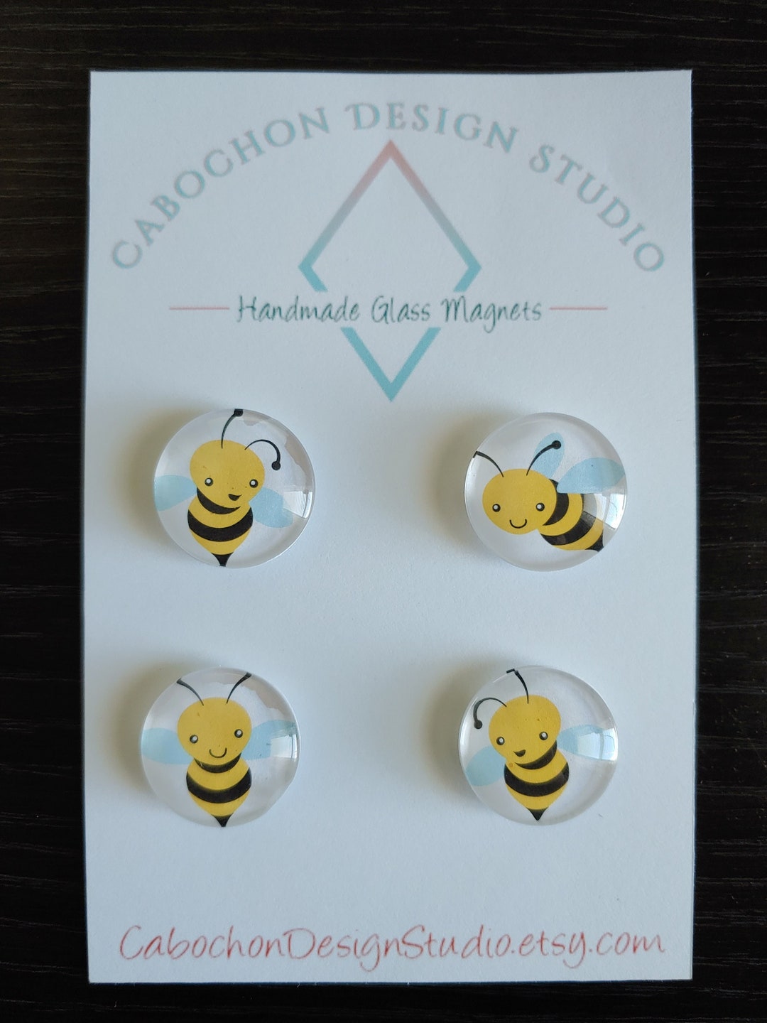 Bee Magnet, Cabochon, Fridge Magnets, Home Decor, Gift Idea - Etsy