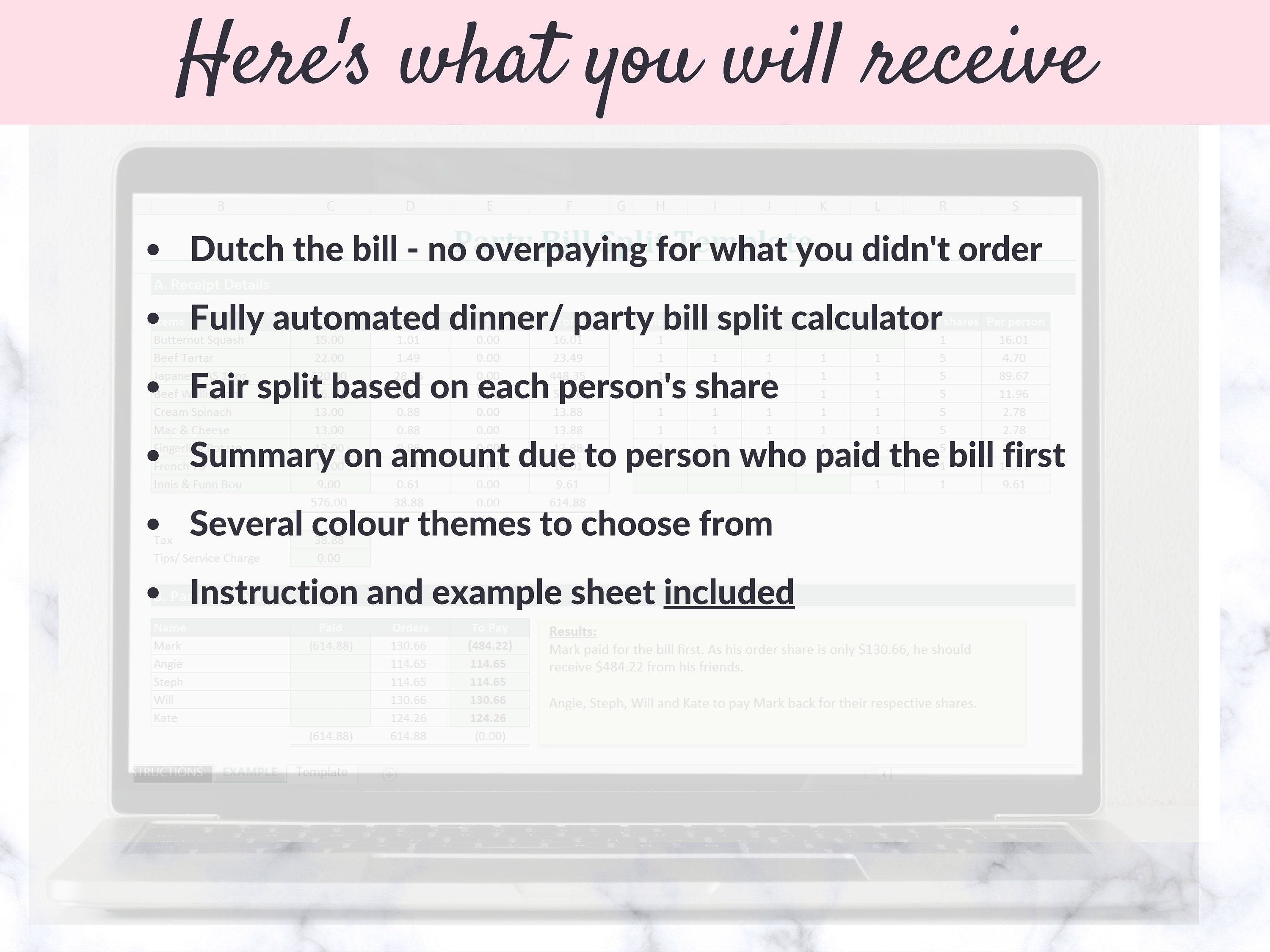 Bill Split Tracker - Dutch Your Dinner Bills Fairly by Orders | Finance ...