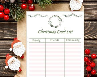Christmas Card Checklist | Etsy