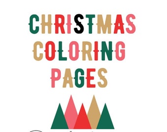 30 Christmas Coloring Pages - Etsy