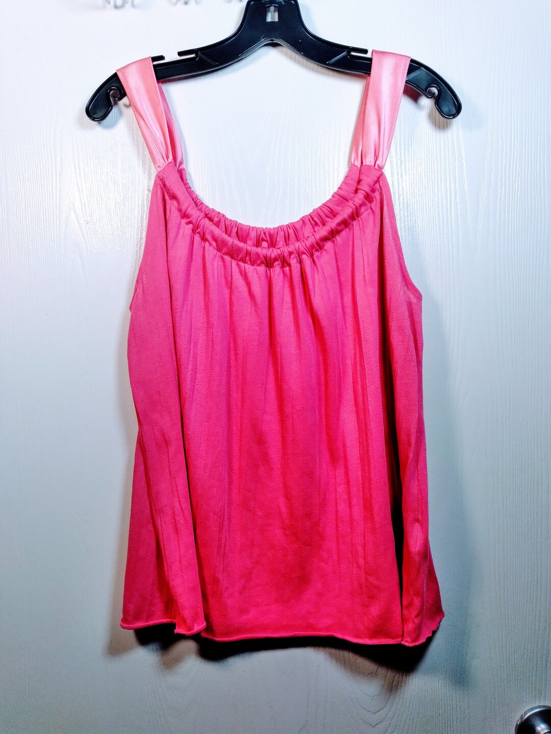 Jaclyn Smith Satin Straps Tank Top - Women | Color-dark Pink | Size: L ...