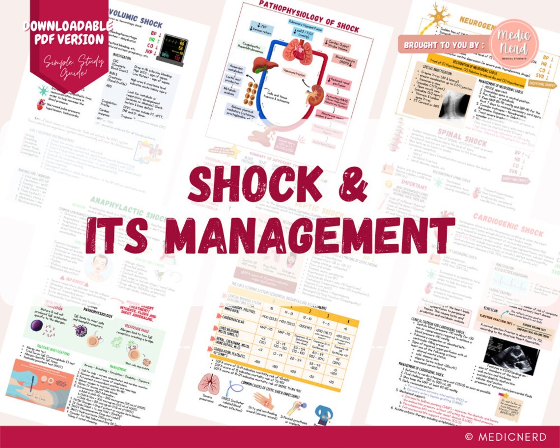 Shock Study Guide | Medical Student | Nursing Notes | Endocrine Notes ...