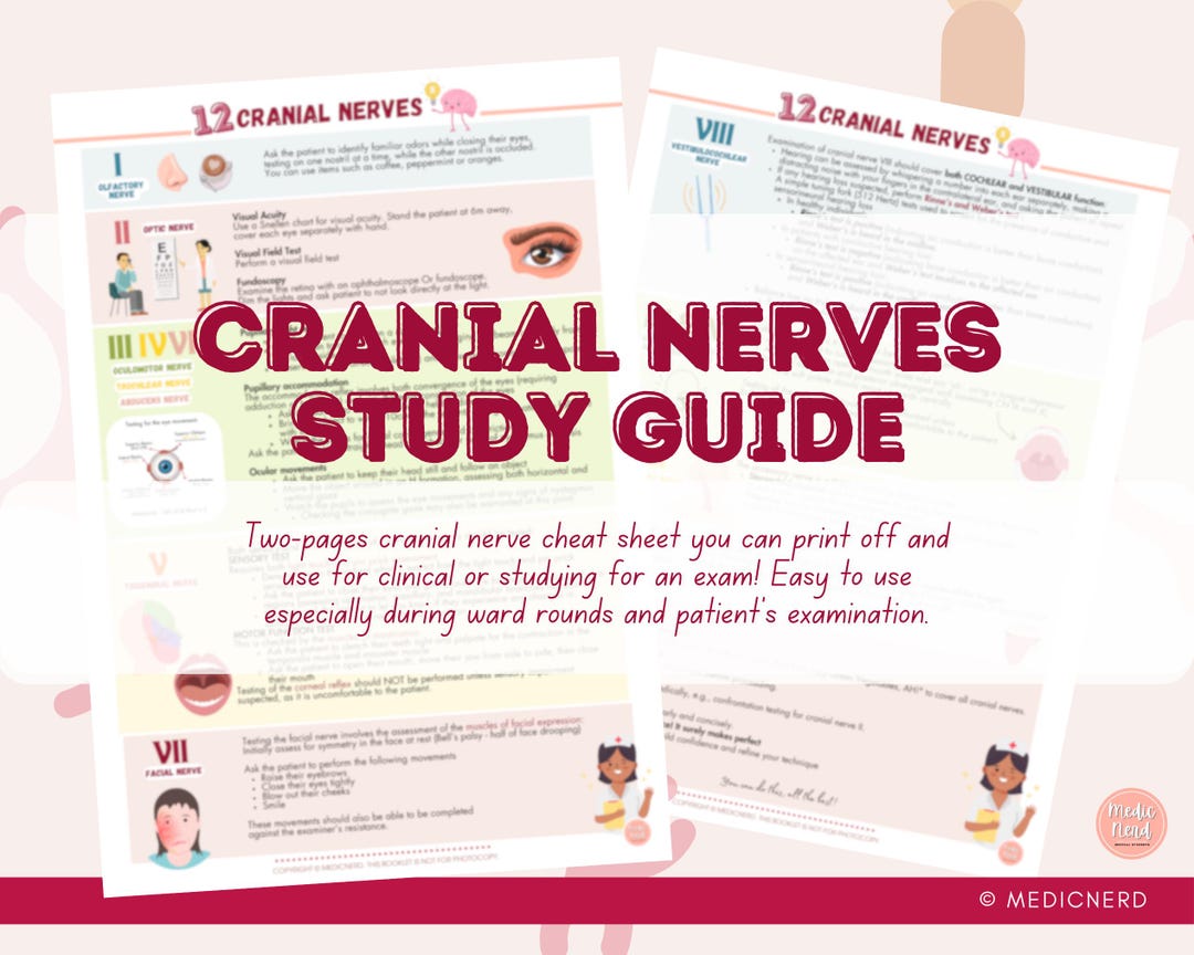 Cranial Nerves Examination Study Guide | Medical Student Notes ...