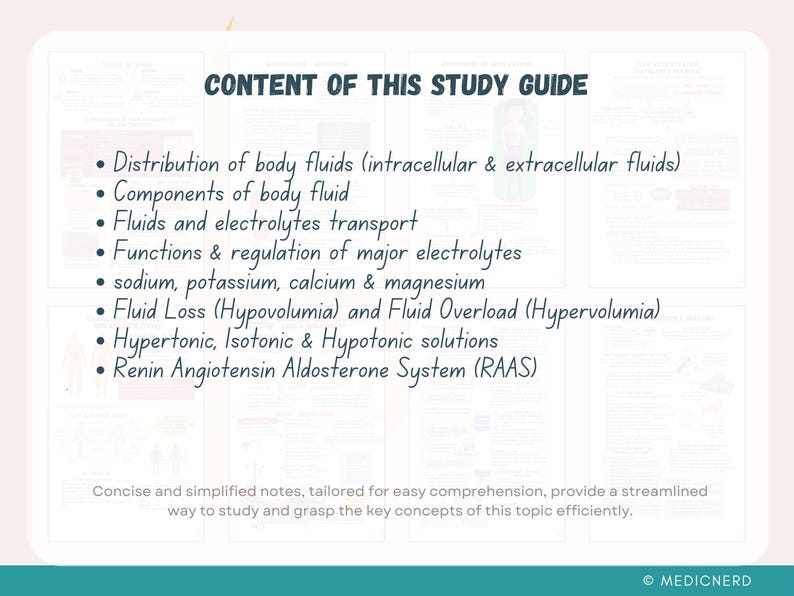 Fluids Resuscitation & Electrolyte Imbalances Study Guide Nursing ...