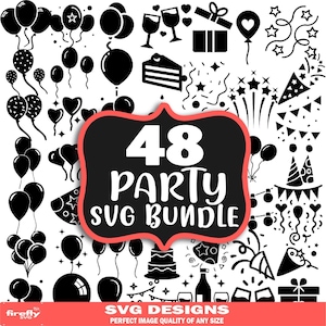 Party SVG Bundle Birthday Svg Bundle Happy Birthday Svg Svg - Etsy