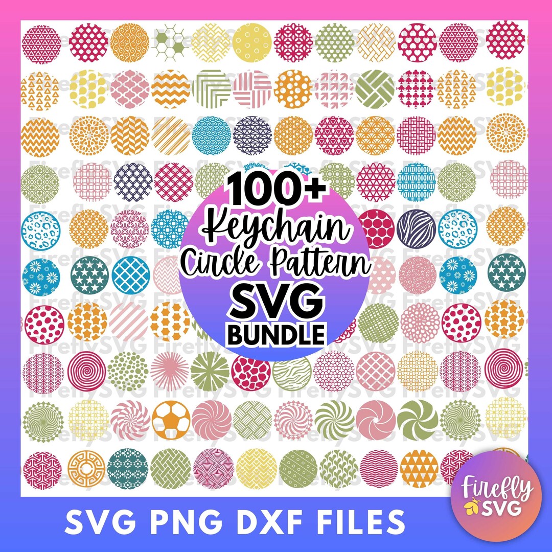 Keychain Svg Bundle Key Ring Svg Keychain Pattern Svg Circle Pattern ...