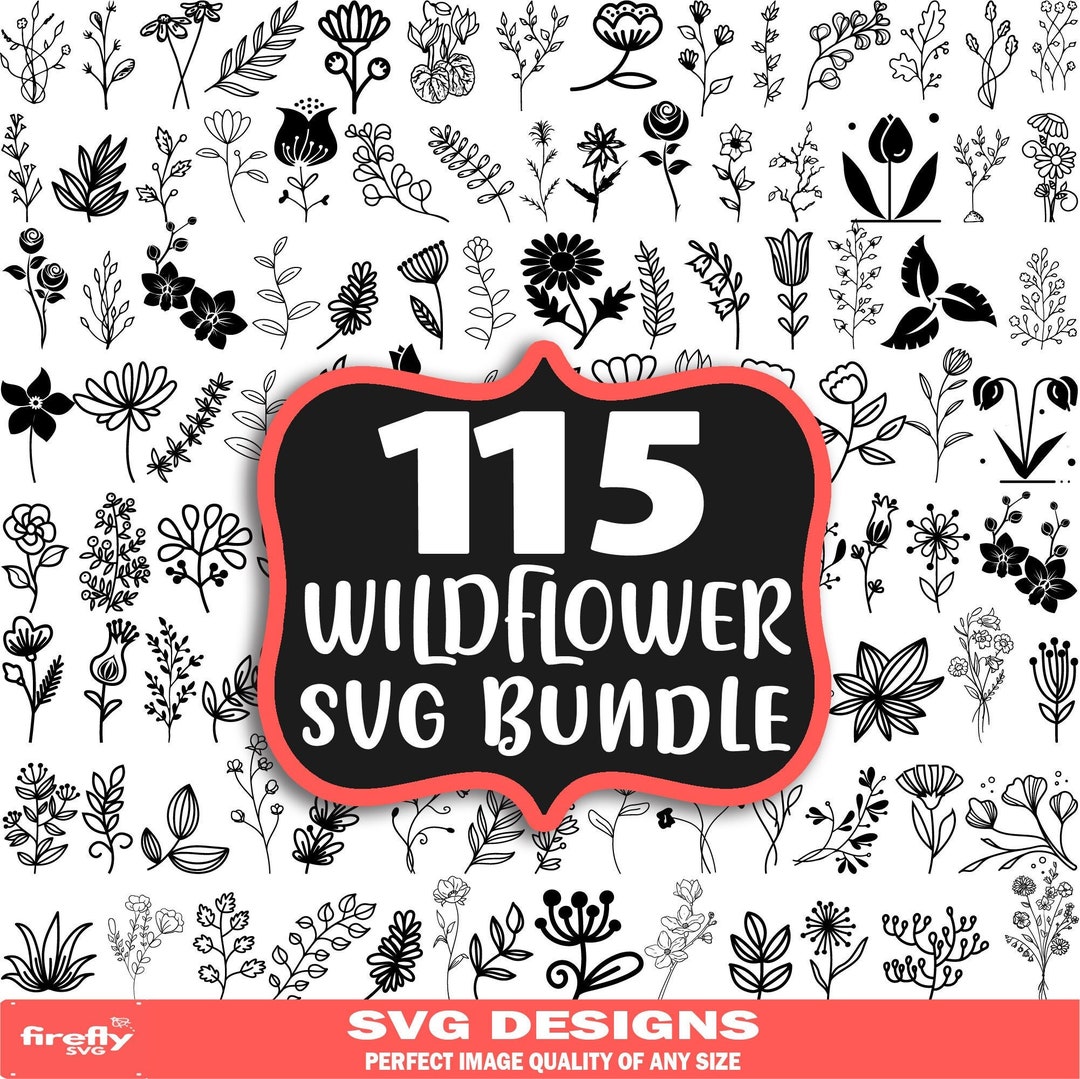 Wildflower SVG Bundle Botanical Svg Plant Svg Flower Svg Wildflowers ...