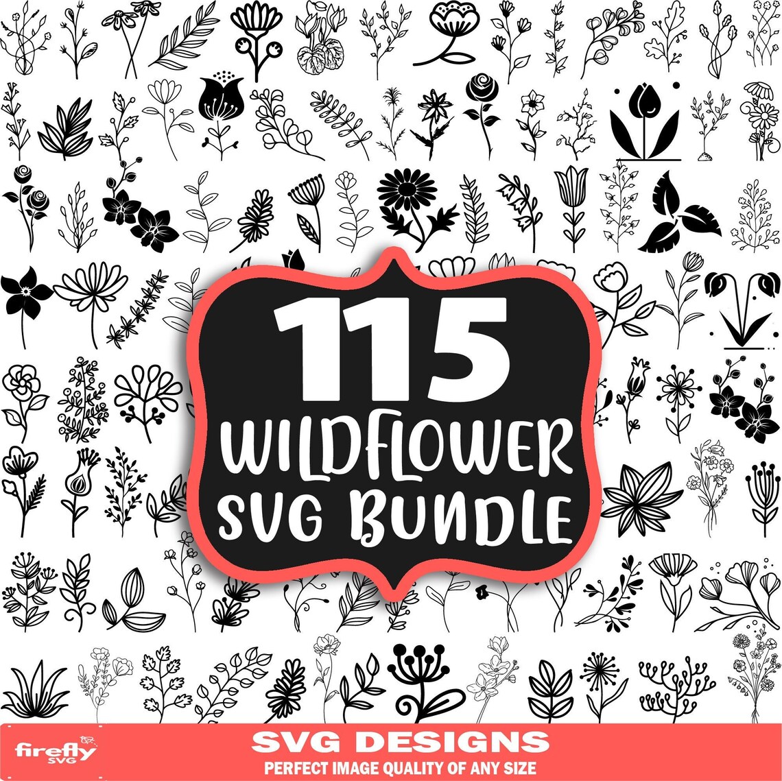 Wildflower SVG Bundle Botanical Svg Plant Svg Flower Svg Wildflowers ...