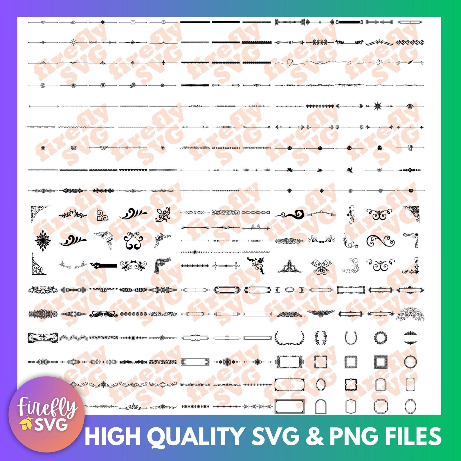 Decorative Elements SVG Ornaments SVG Flourishes Svg Twirls Svg Text ...