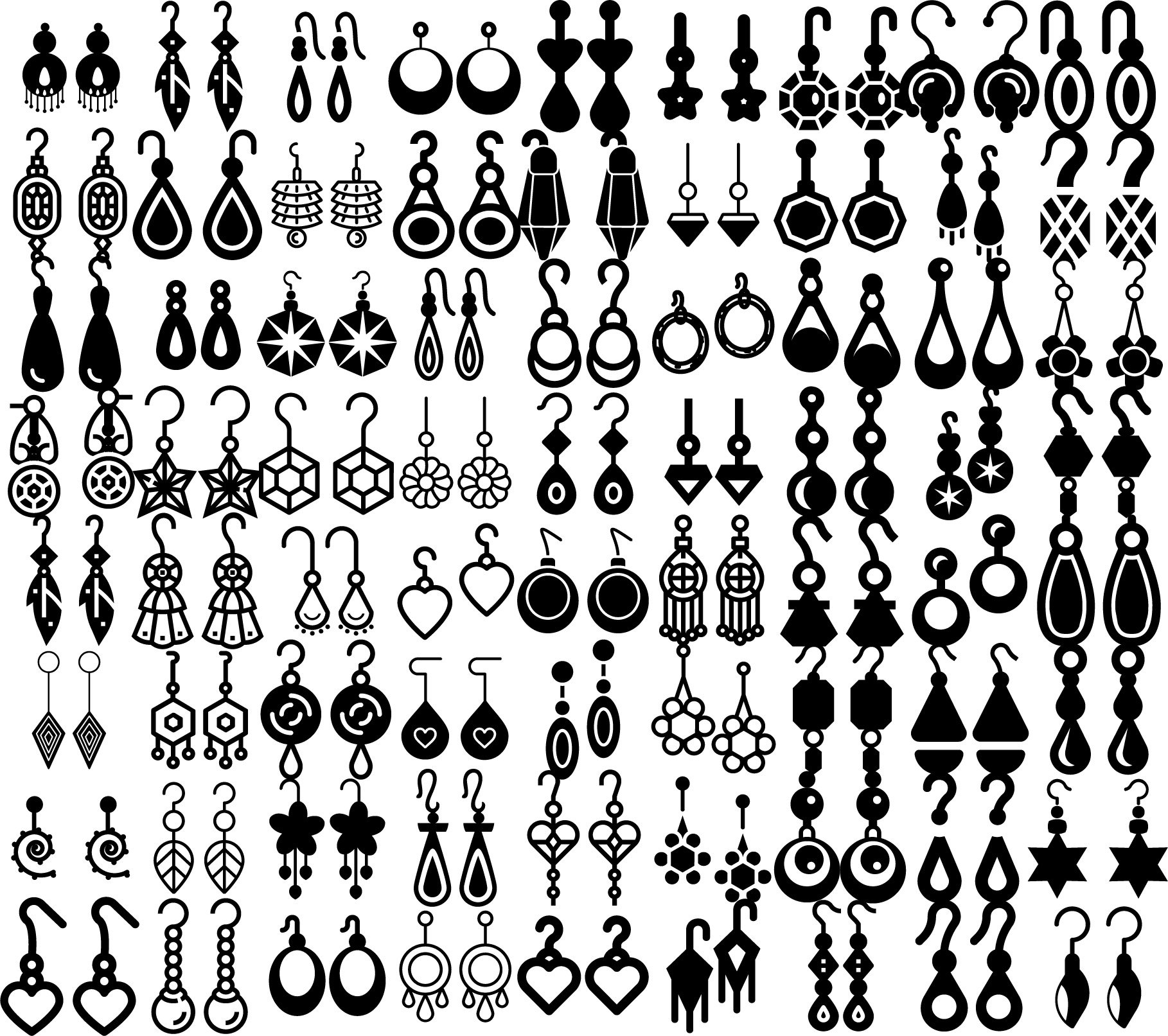 Earring SVG Bundle, Earrings Svg, Leather Earrings Svg, Teardrop ...
