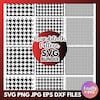 Houndstooth Pattern SVG Vector and Clipart Template Shapes, Cricut ...
