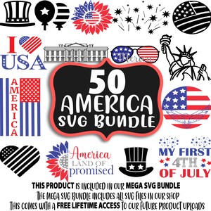 4th of July SVG Bundle Patriotic Svg America Svg USA Svg - Etsy