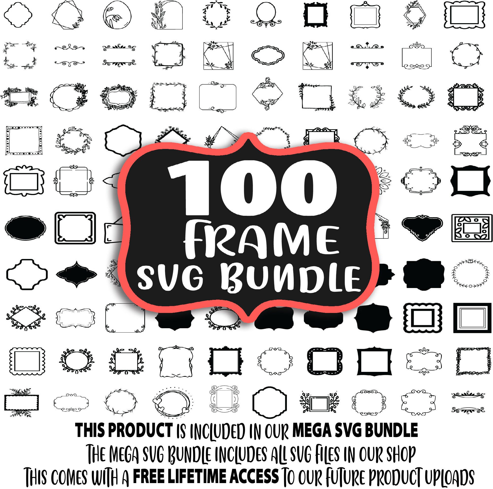 Frame SVG Bundle Circle Frame Svg Svg Files for Cricut - Etsy