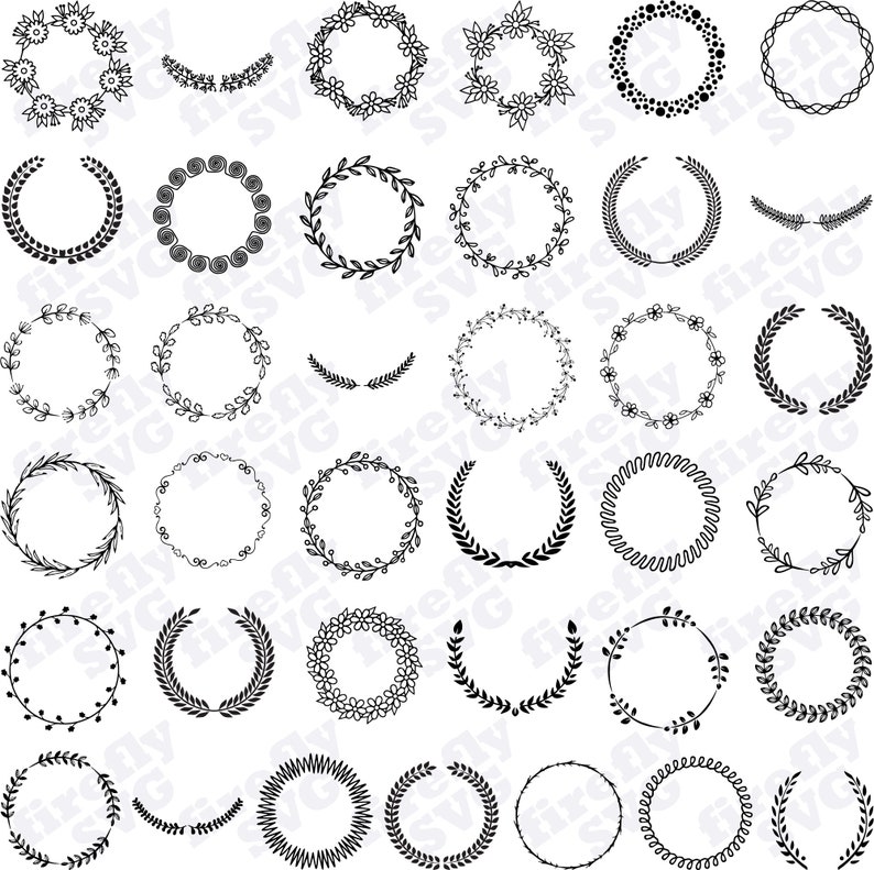 Wreath SVG Bundle Floral Wreath Svg Svg Files for Cricut - Etsy