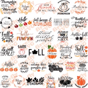 Fall SVG Bundle, Fall Svg, Happy Fall Svg, Autumn Svg, Thanksgiving Svg ...