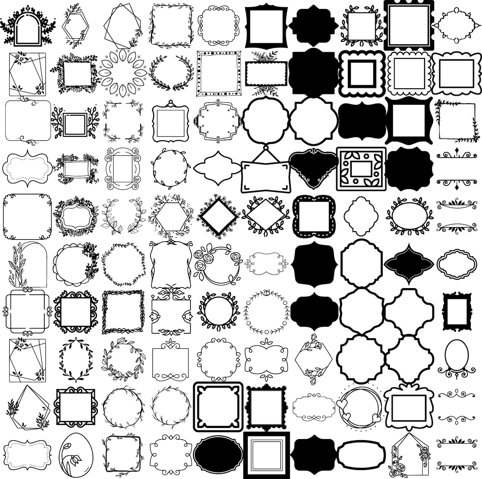 Frame SVG Bundle Circle Frame Svg Svg Files for Cricut - Etsy
