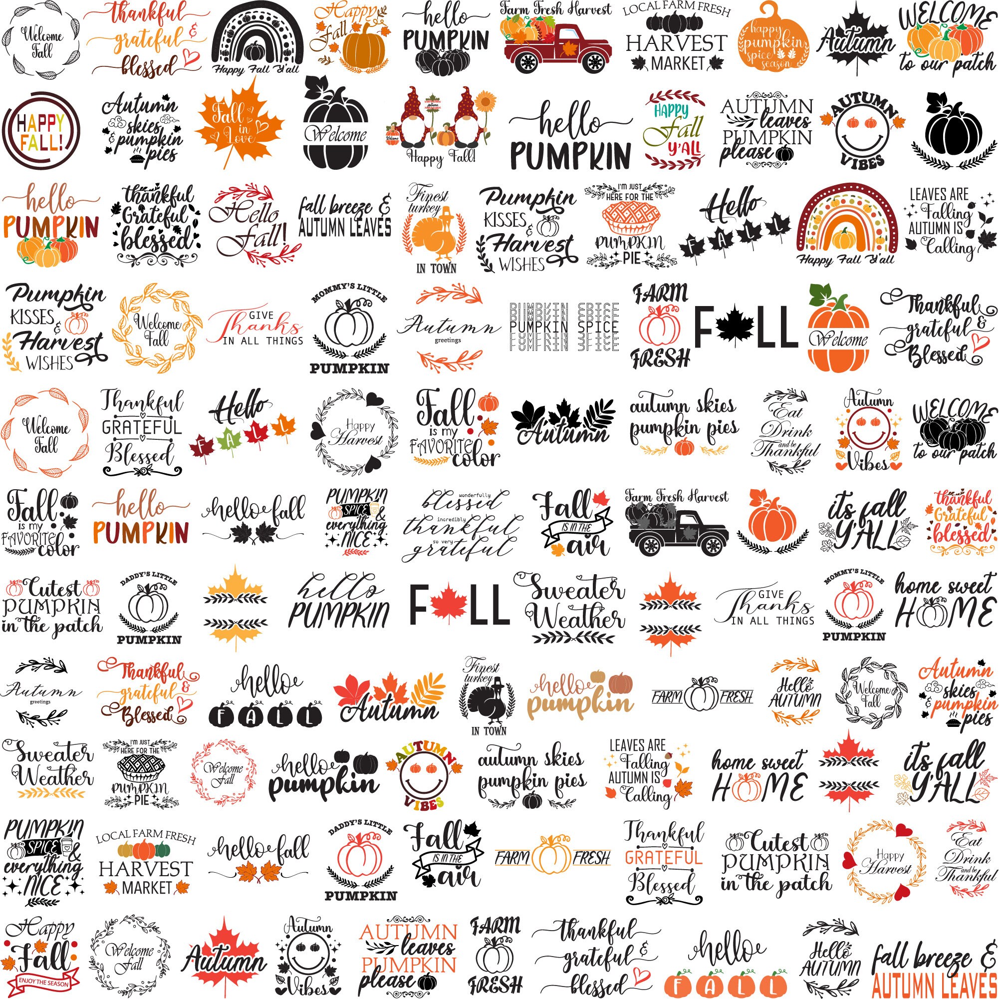 Fall SVG Bundle Fall Svg Happy Fall Svg Autumn Svg - Etsy