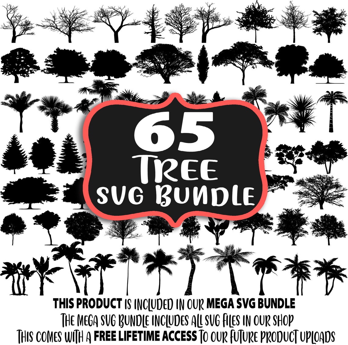 Tree SVG Bundle, Tree Svg, Pine Tree Svg, Forest Svg, Tree Clipart ...